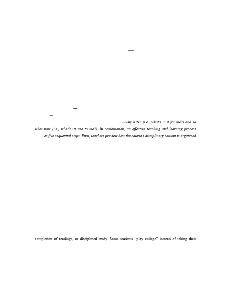 Effective Teaching and Learning-A Five-Step Proces | PDF | Educational ...