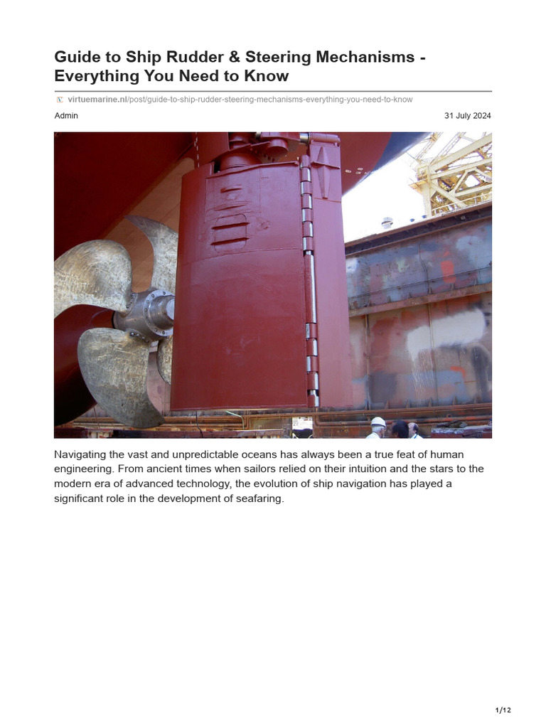 Virtuemarine - Nl-Guide To Ship Rudder Amp Steering Mechanisms ...