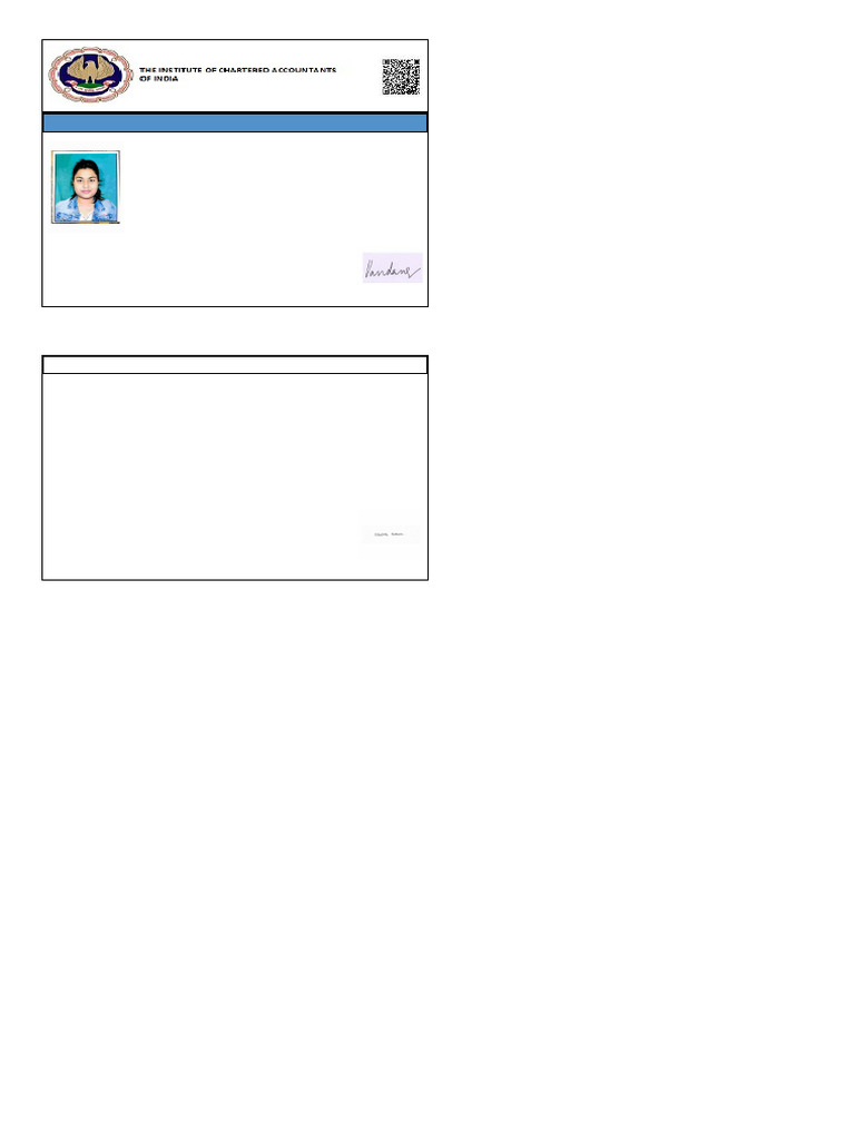 Icai Id Card | PDF