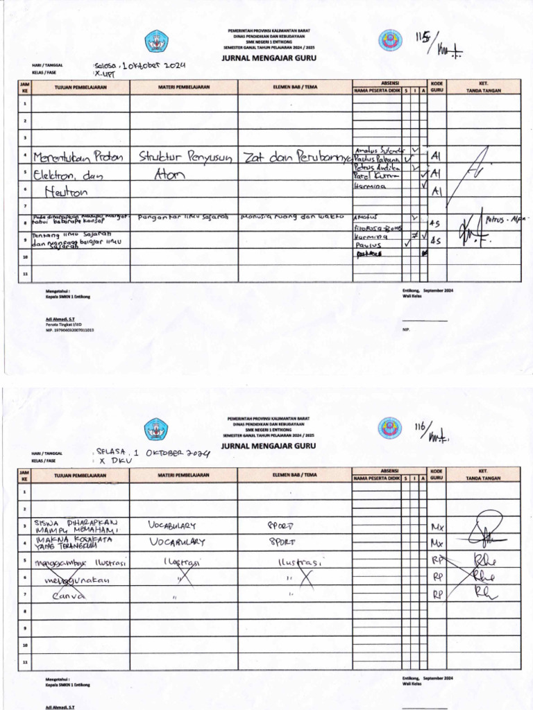 Laporan JMG Di Kls Oktober 2024 | PDF