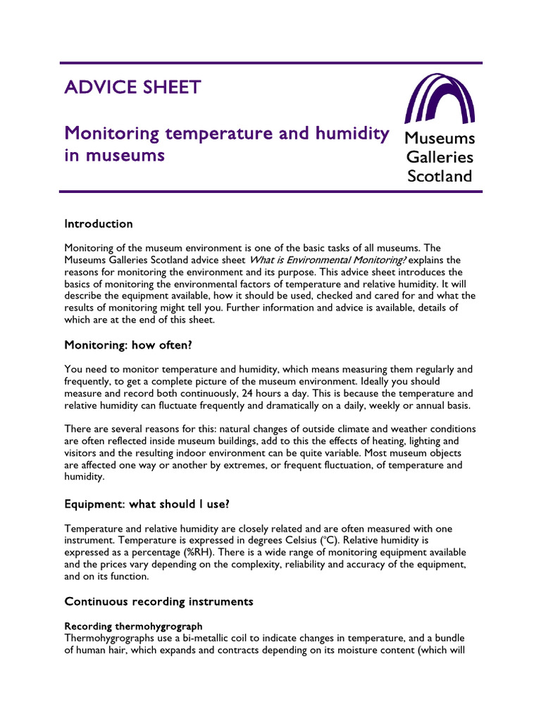Monitoring Temperature and Humidity | PDF | Humidity | Metrology