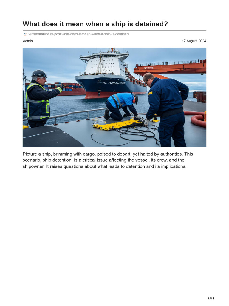 Understanding Ship Detention Causes | PDF | Ships | Safety