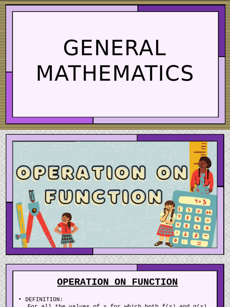 Operations On Function | PDF | Function (Mathematics) | Mathematical Analysis