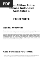 Panduan Lengkap Menulis Footnote | PDF