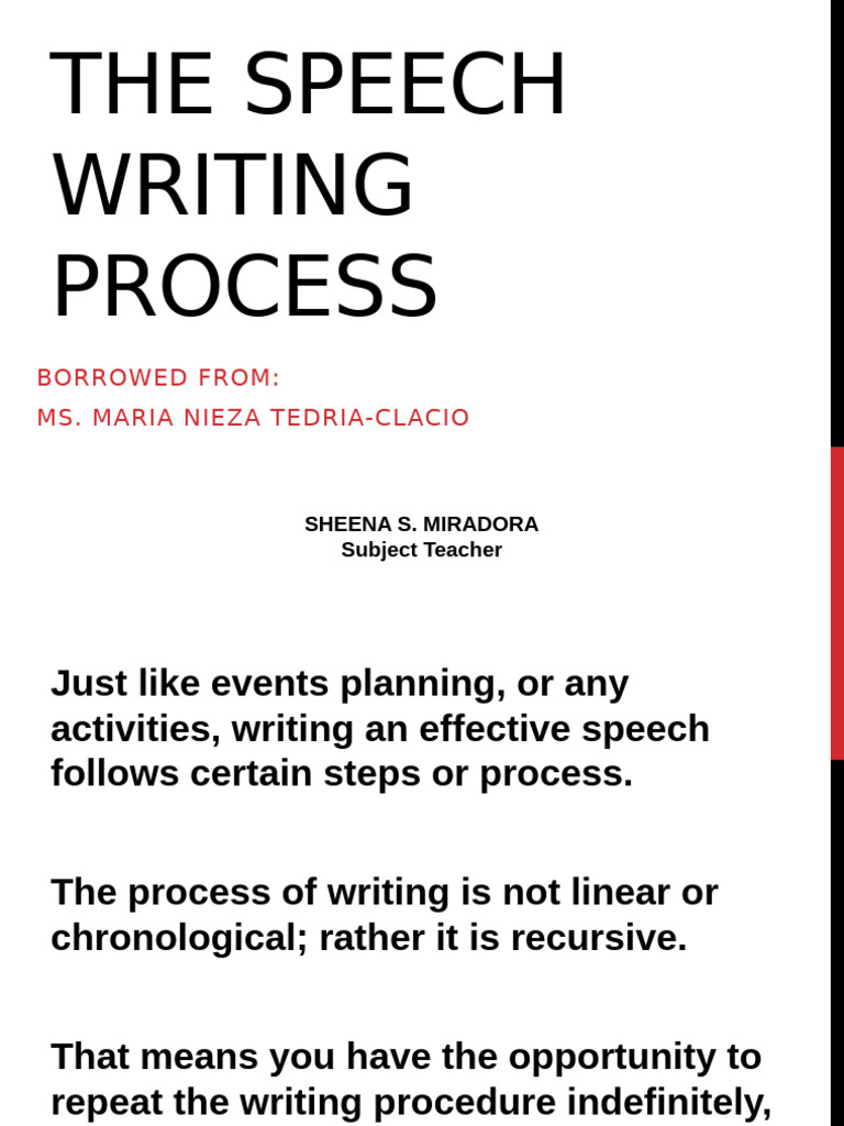 14.the Speech Writing Process | PDF | Recycling | Waste