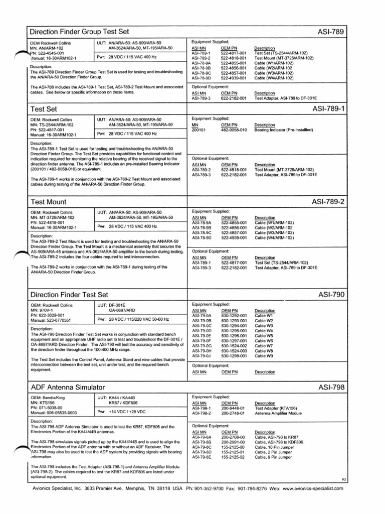 Asi 789 Asi 798 | PDF