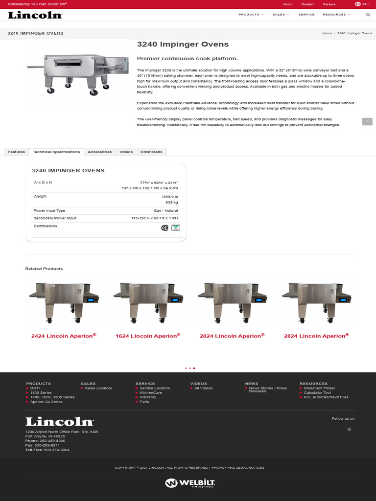 Lincoln - 3240 Impinger Ovens | PDF | Oven