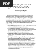 Informe Psicológico Ejemplo | PDF
