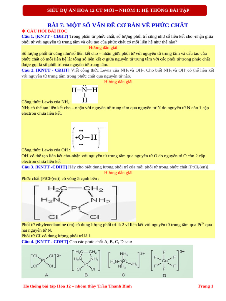 KNTT - Bai 7 - CDHT - Mot So Van de Co Ban Ve Phuc Chat - Legiathe | PDF