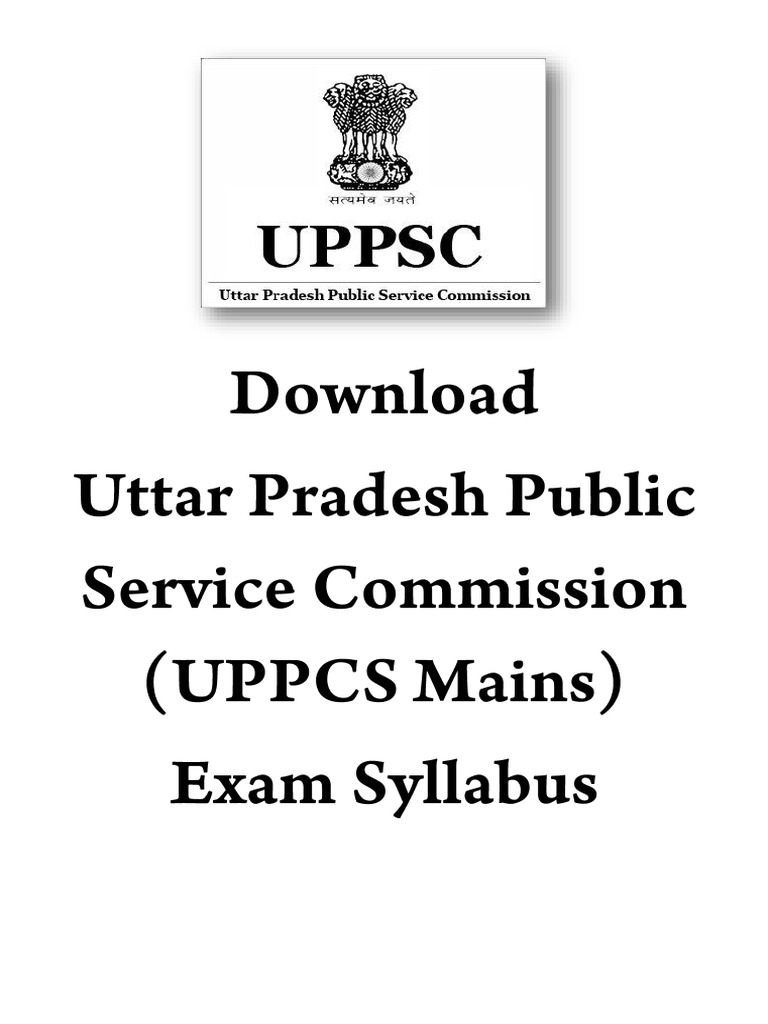 Uttar Pradesh Combined State Upper Subordinate Services UPPCS Mains ...