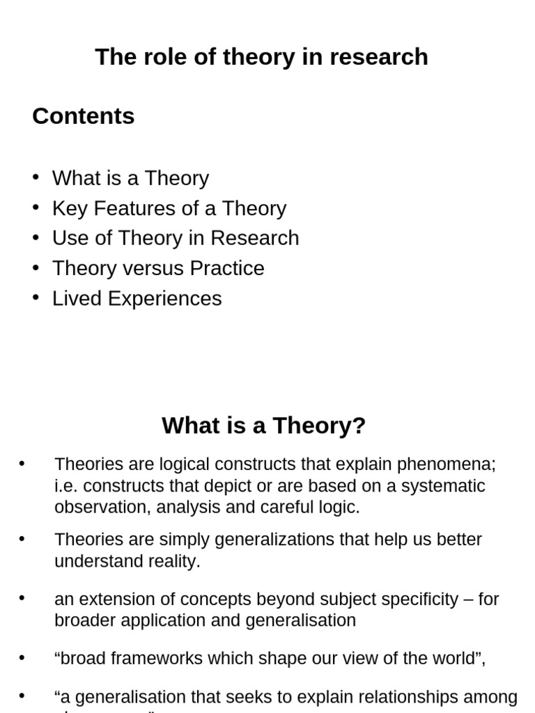 Understanding Theory in Research | PDF | Theory | Concept