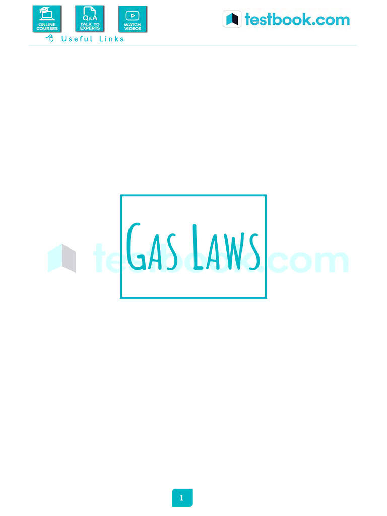 Gas Laws - | PDF | Gases | Pascal (Unit)