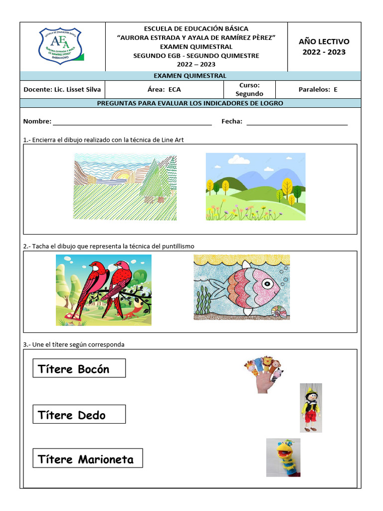 Examen de Eca Del Segundo Quimestre | PDF