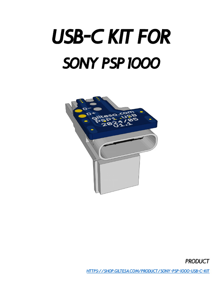 PSP 1000 USB-C Conversion Guide | PDF | Electrical Connector | Usb