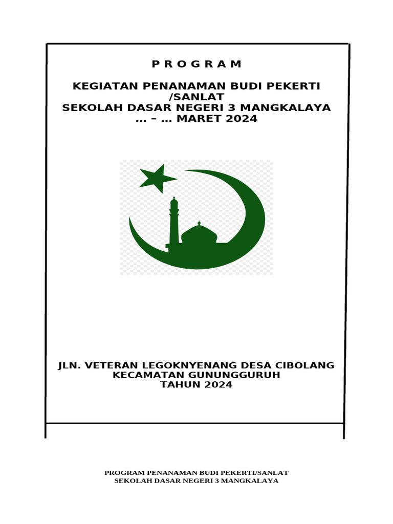 Program Sanlat Tahun 2024 | PDF | Agama & Spiritualitas