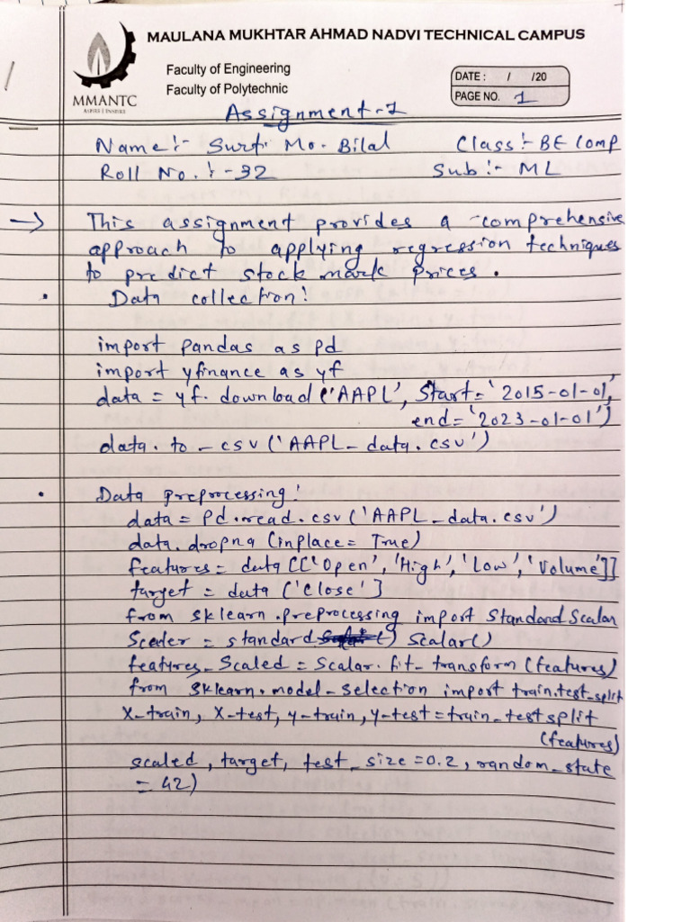 ML Assignment 1 | PDF