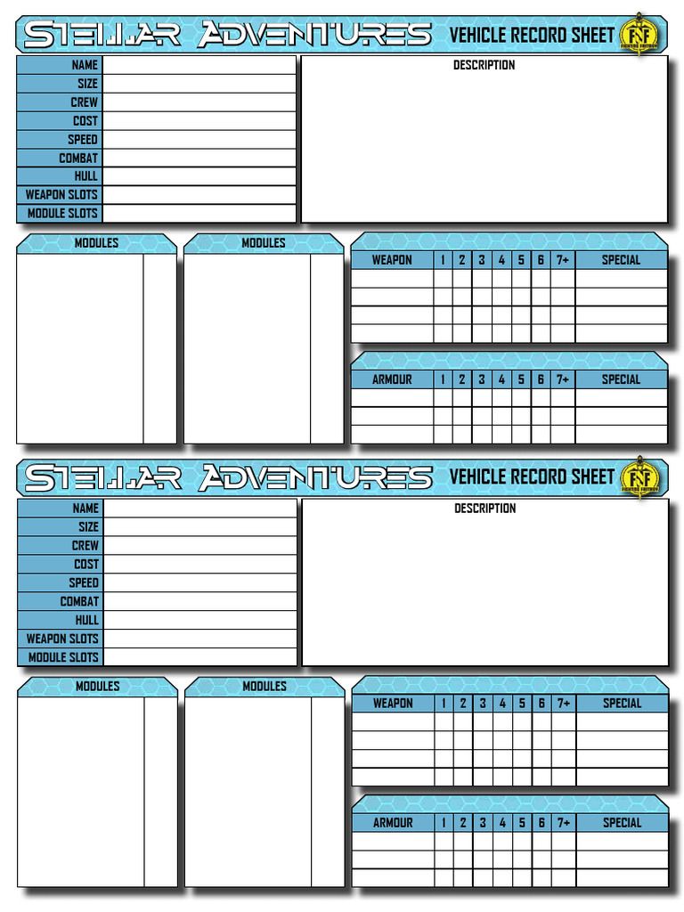 Aff Sa Vehicle Sheet v1 | PDF | History
