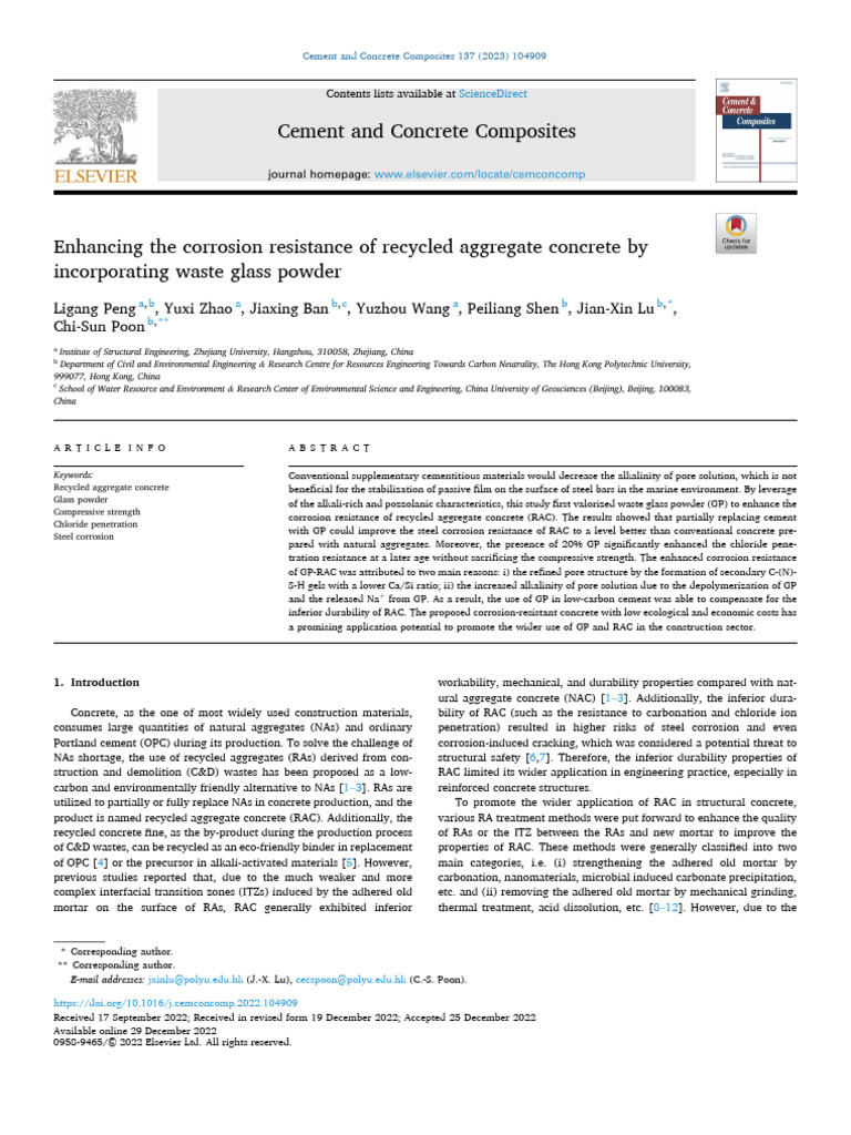Corrosion-Resistant Concrete Innovation | PDF | Concrete | Cement