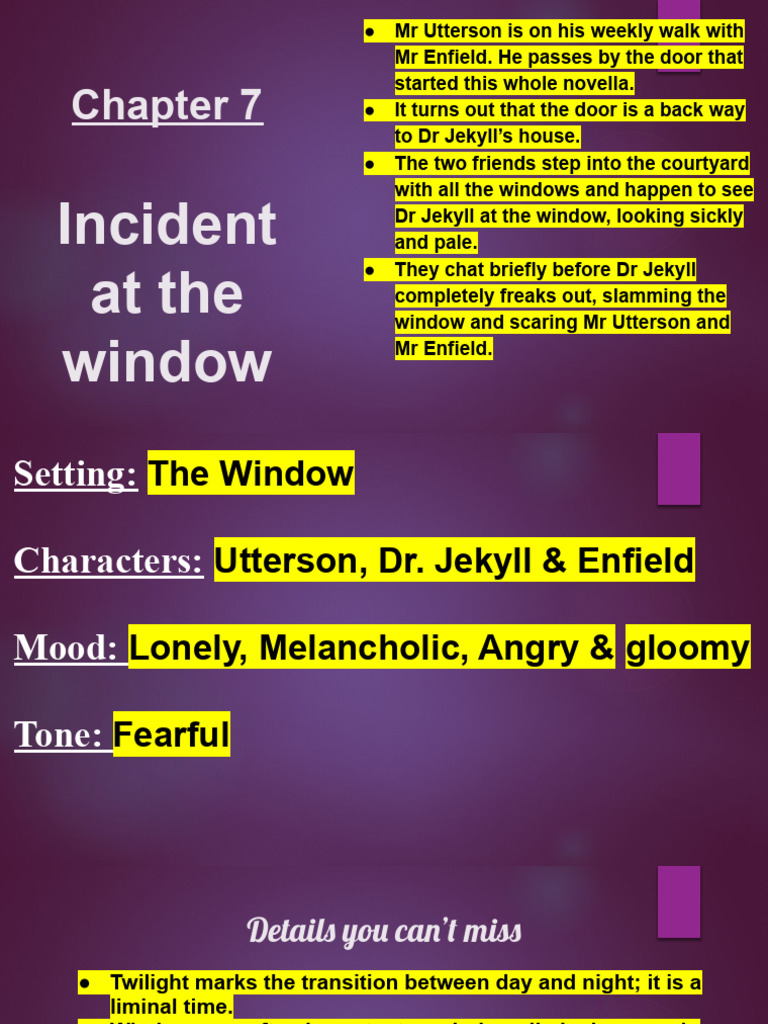 CHP 7 Incident at The Window | PDF | Strange Case Of Dr Jekyll And Mr Hyde