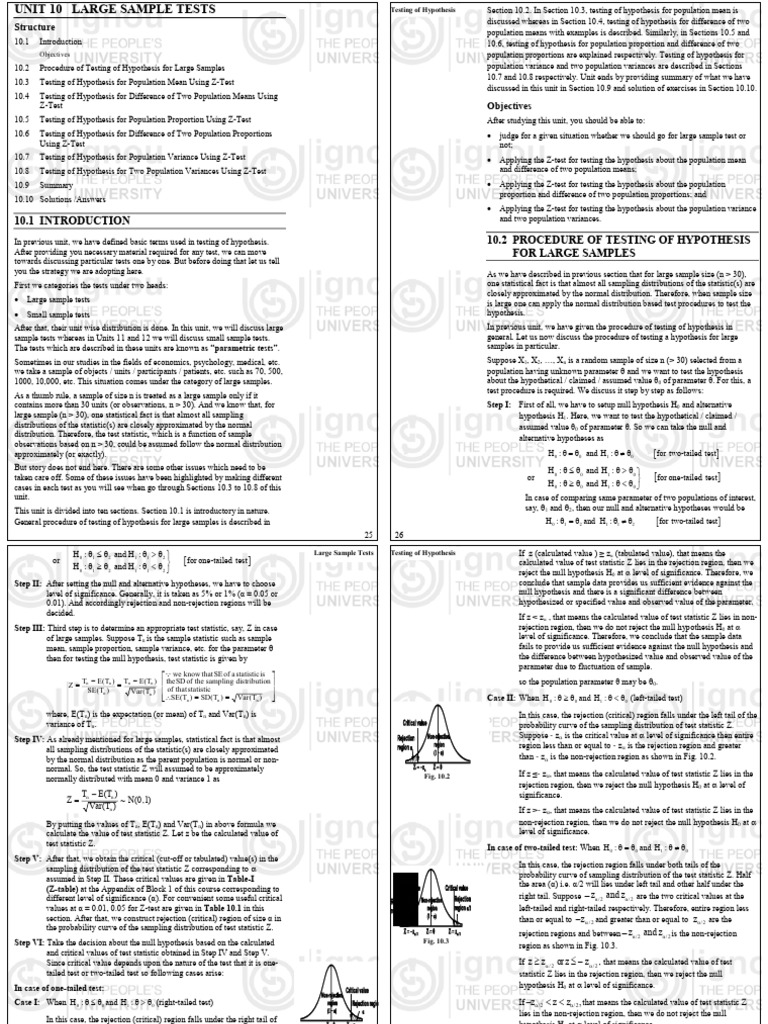 Large Sample Test-Cropped | PDF | Statistical Significance ...