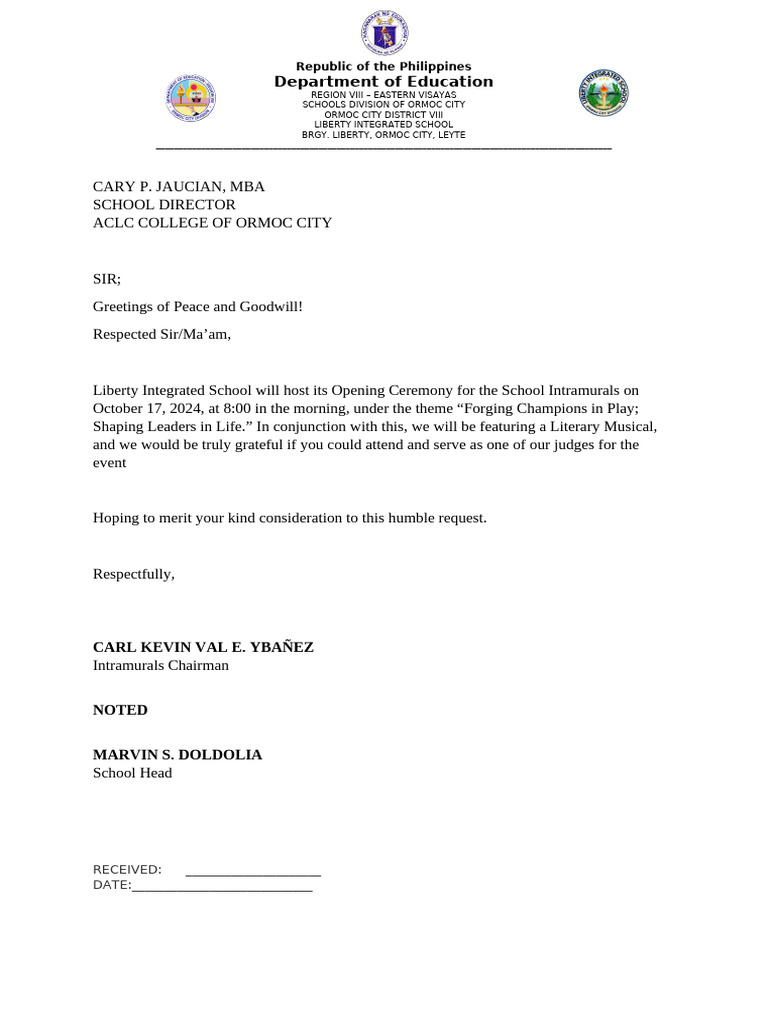LETTER REQUEST FOR Judges | PDF