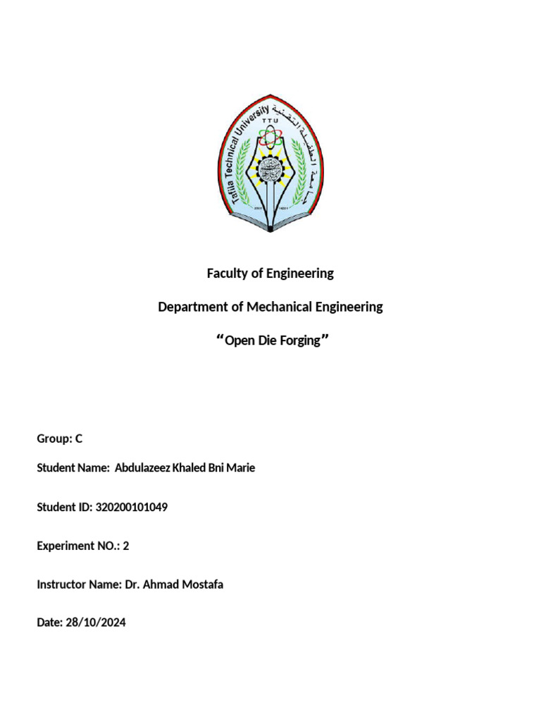 forging sheet iik 2 | PDF | Building Engineering | Physical Sciences
