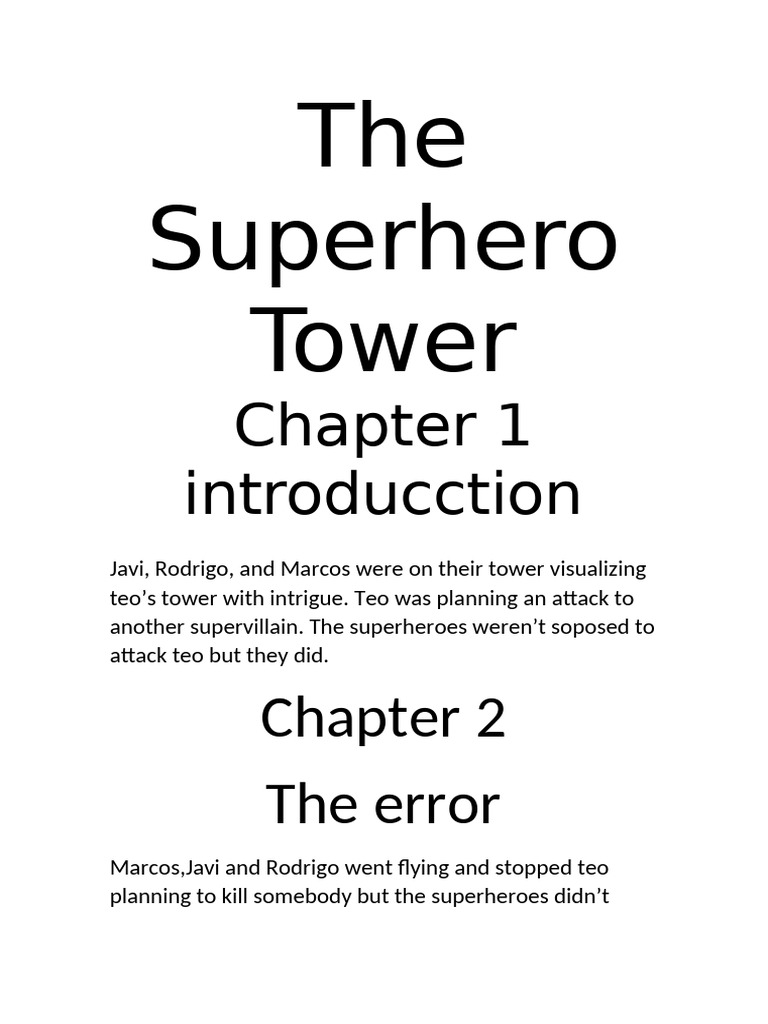 The Superhero Tower | PDF