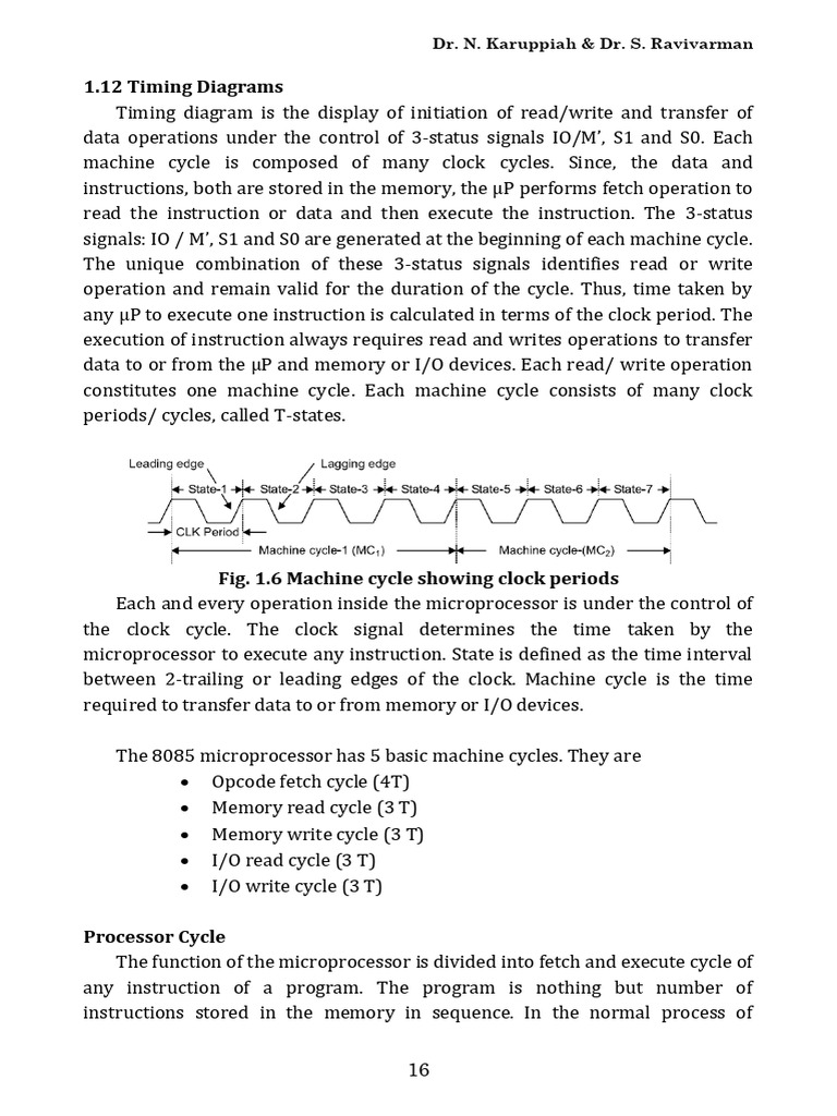 8085 Microprocessor Timing Diagrams | PDF