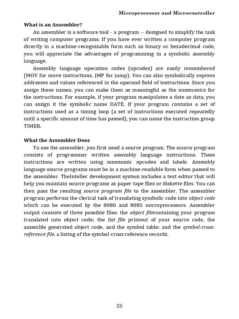Microprocessors and Microcontrollers 25 | PDF