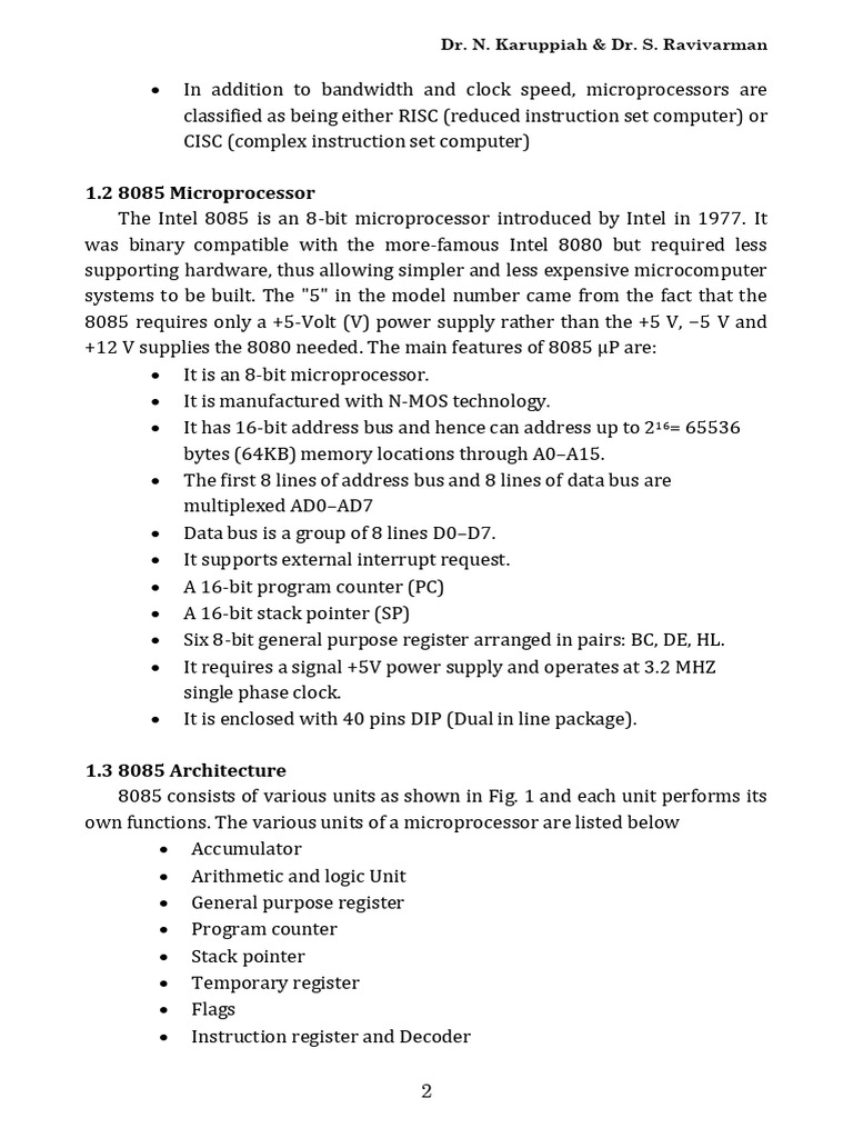 Microprocessors and Microcontrollers 2 | PDF