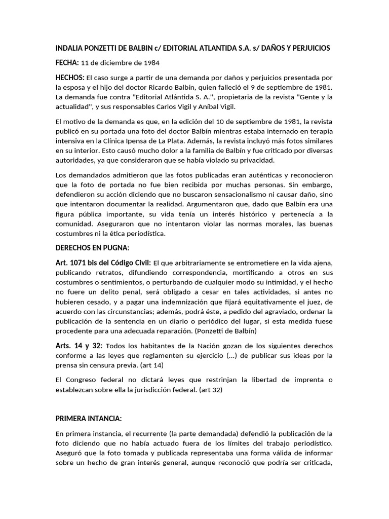 6INDALIA PONZETTI DE BALBIN C | PDF | Libertad de expresión | Privacidad