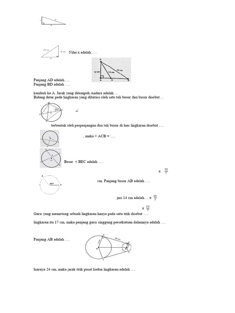 Soal Latihan PSAT MTK Kelas 8 K13 2024 | PDF