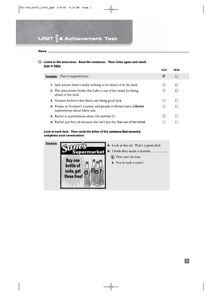 Summit 2a Unit 5 Test Pdf