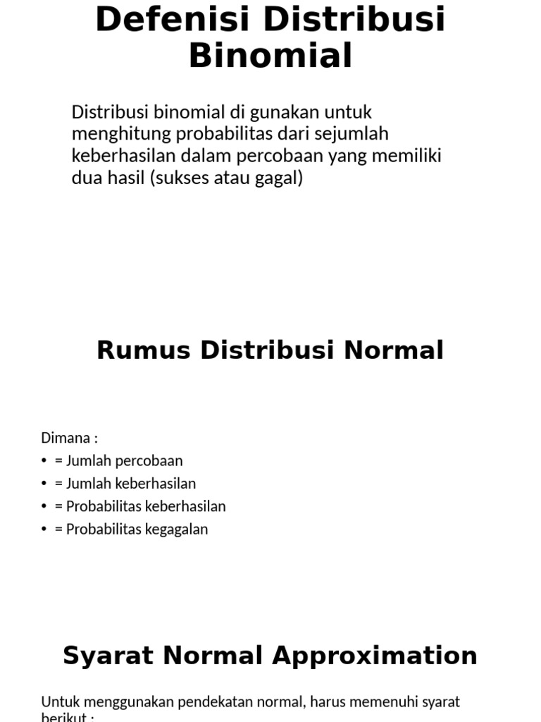 Panduan Distribusi Binomial dan Normal | PDF