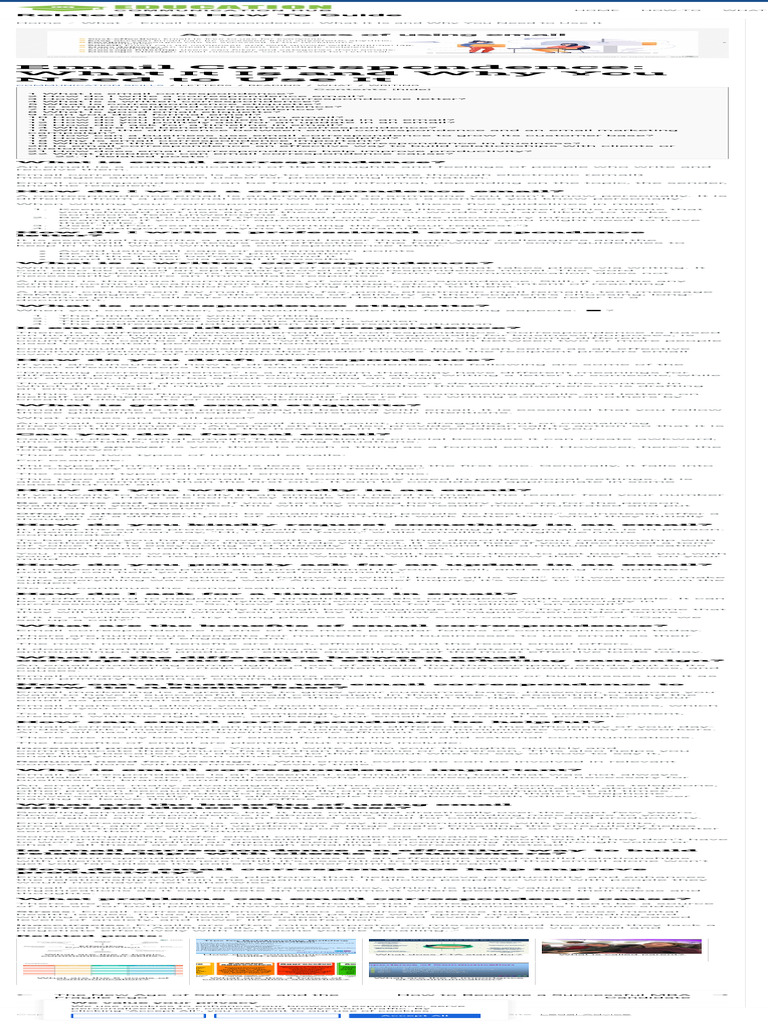 Email Correspondence What It Is and Why You Need To Use It 2 | PDF ...