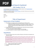 Sample Science Fair Report | PDF | Chart | Experiment