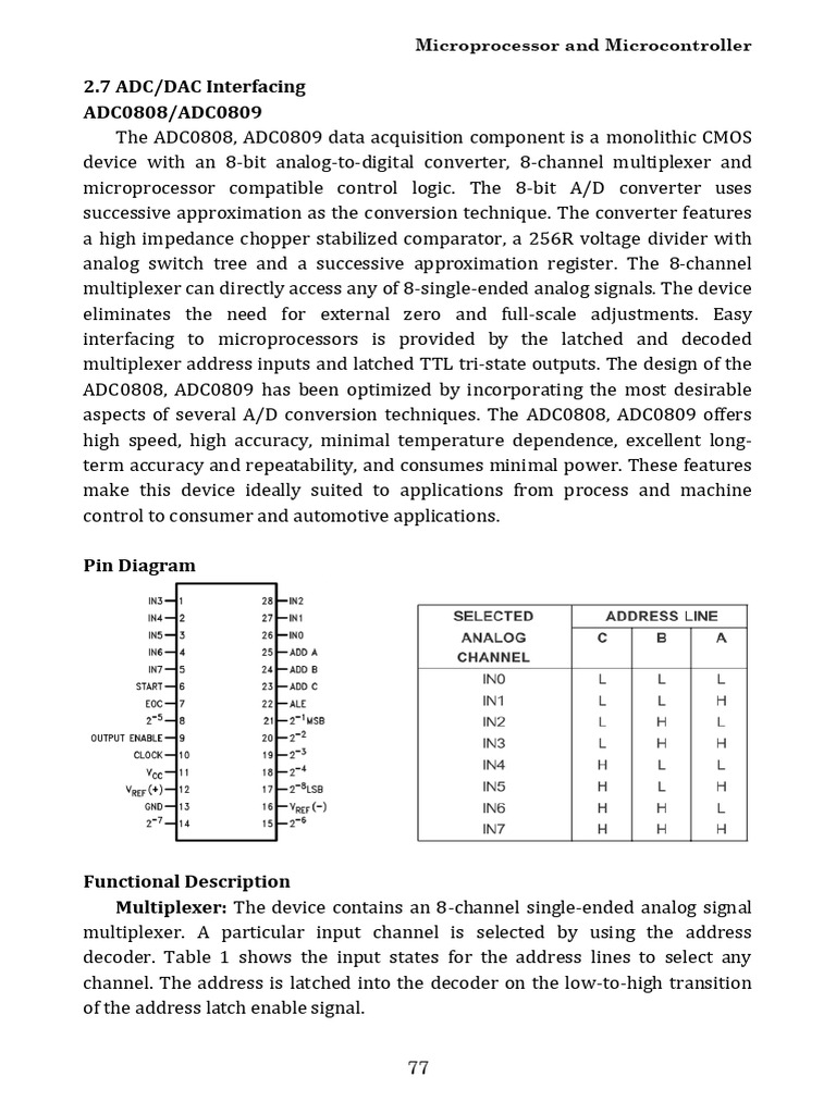 Microprocessors and Microcontrollers 77 | PDF