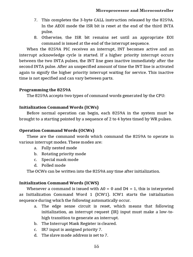 Microprocessors and Microcontrollers 55 | PDF