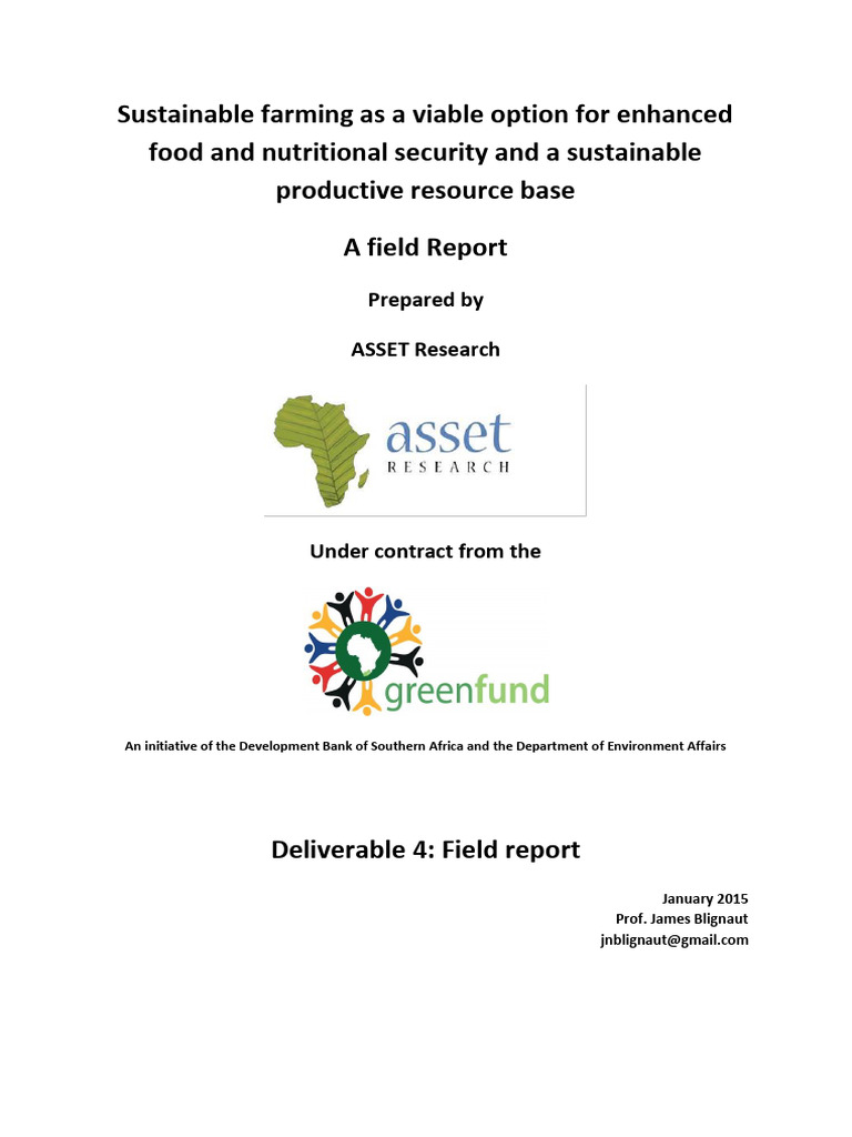 Sustainable Farming in SA A Field Report | PDF | Agriculture ...