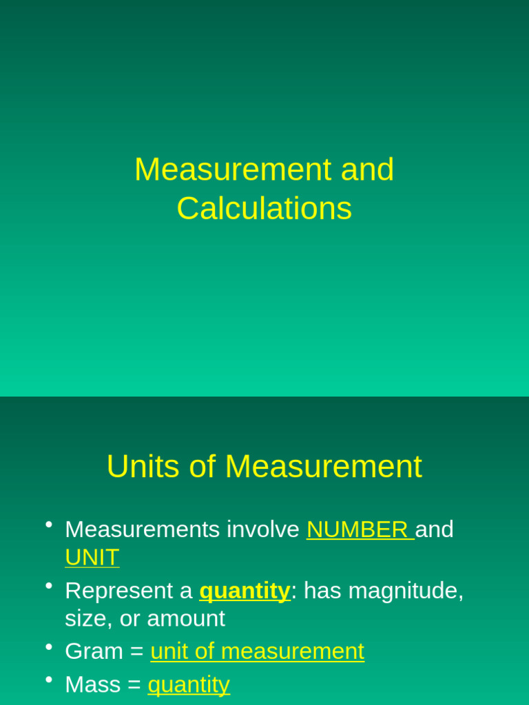 Measurement and Calculations 23-24 | PDF | Significant Figures ...