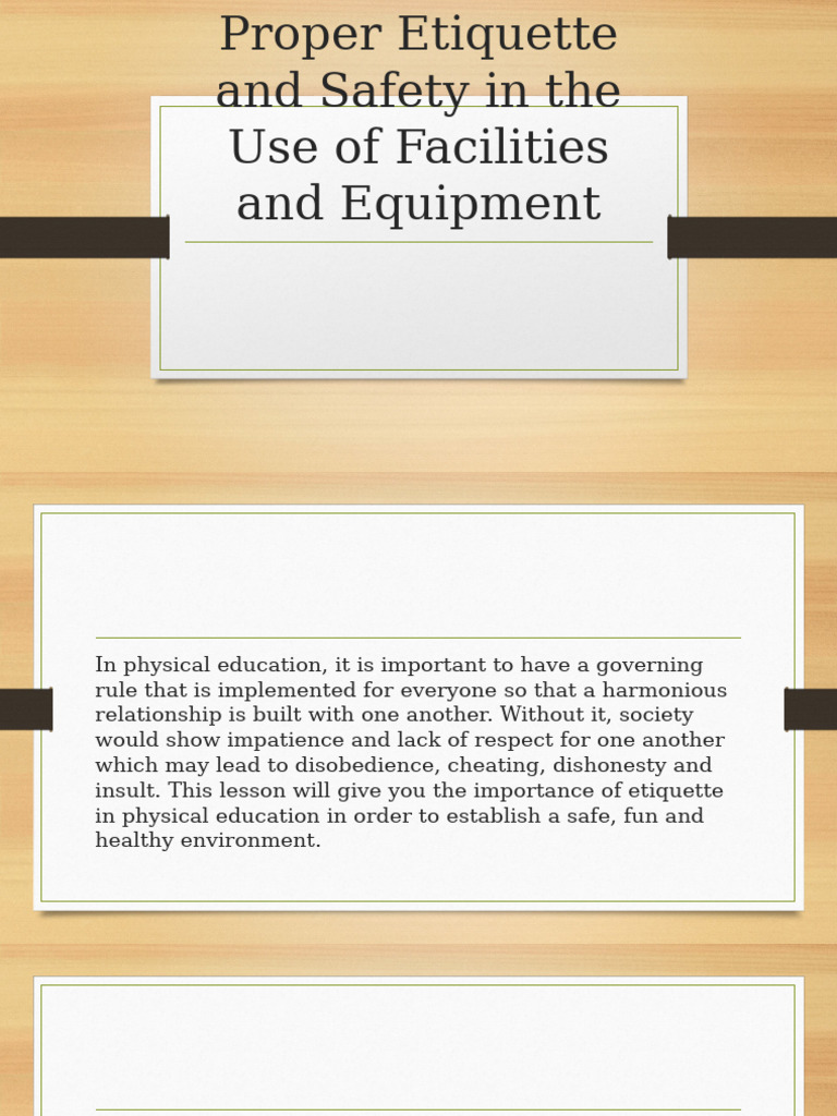 Sports Etiquette and Safety Guidelines | PDF | Career & Growth
