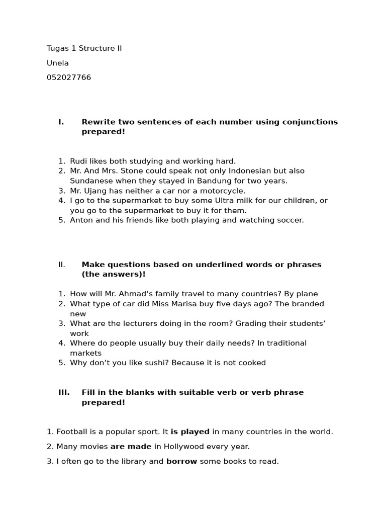 Task I Structure II Unela 052027766 | PDF