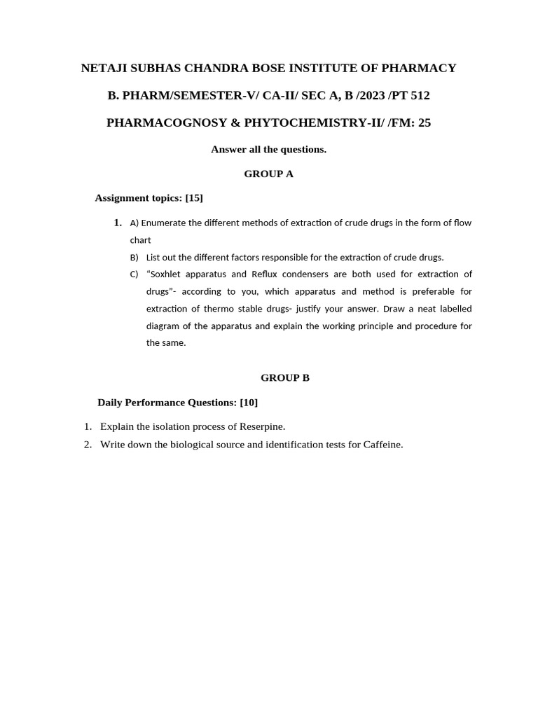 Ca2 2023 | PDF | Science & Mathematics