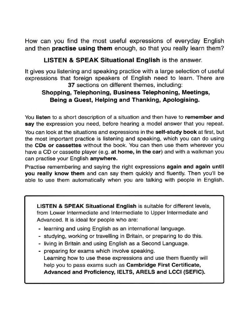 Situational English | PDF