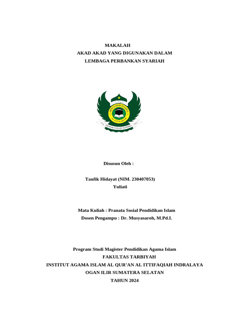 Makalah Taufik Hidayat Akad | PDF
