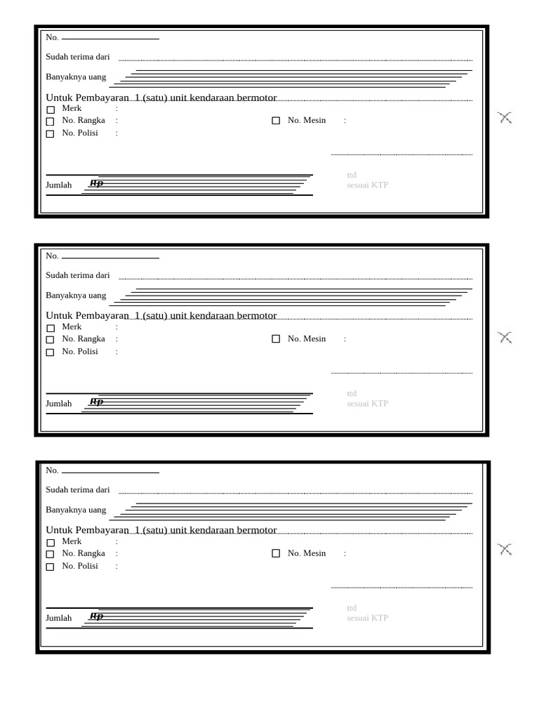 FORM Blanko Kwitansi New | PDF