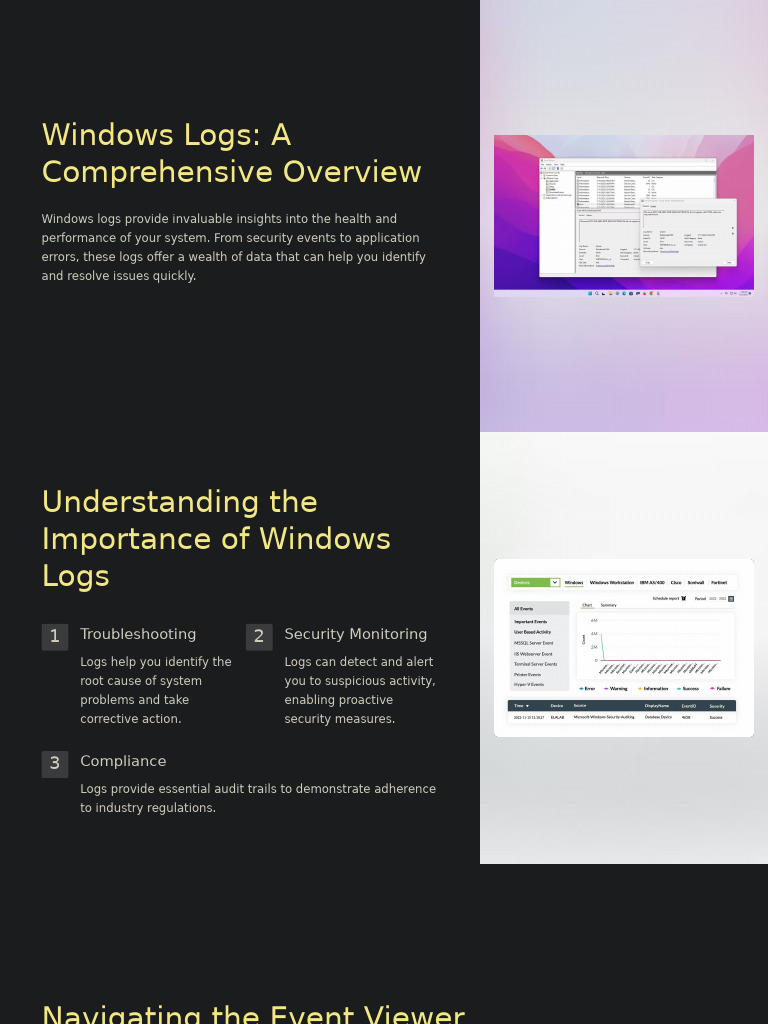 Windows Logs A Comprehensive Overview | PDF | System | Troubleshooting