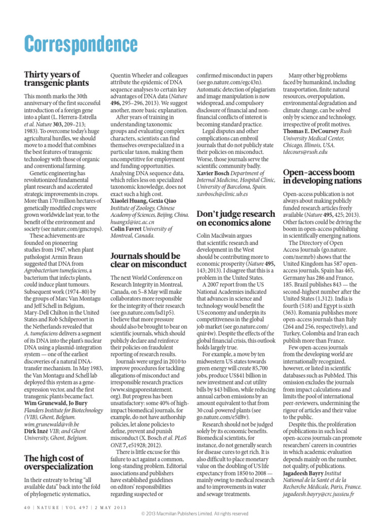 Grunewald2013 | PDF | Open Access | Taxonomy (Biology)