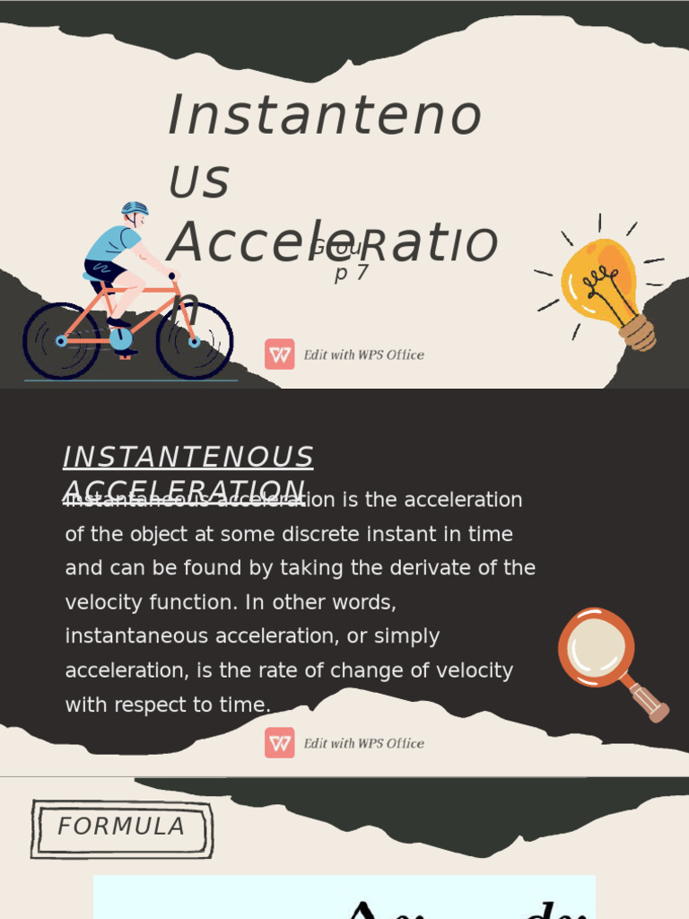 Instantenous Acceleration 1 | PDF | Science & Mathematics | Technology ...