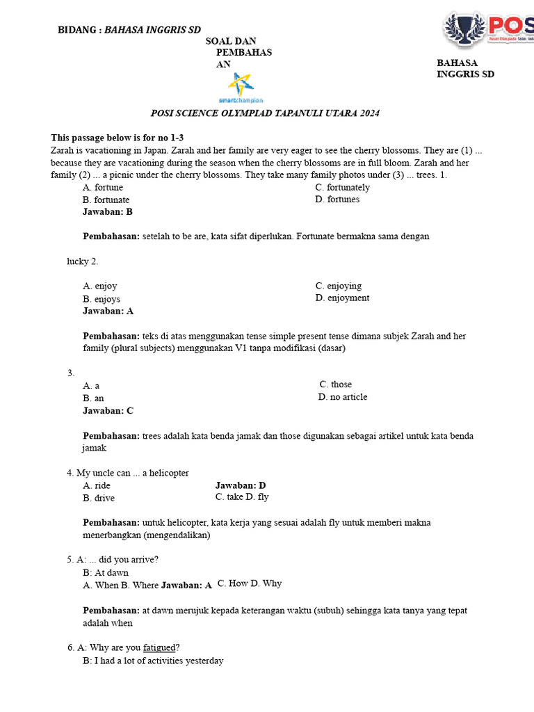 Soal Posi Joice | PDF | Linguistics | Linguistic Typology